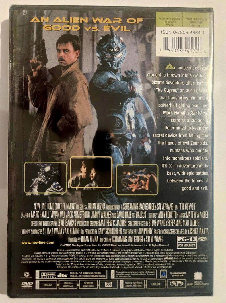 The Guyver Director's Cut DVD 1991 Sci-fi Mark Hamill NEW & SEALED ...