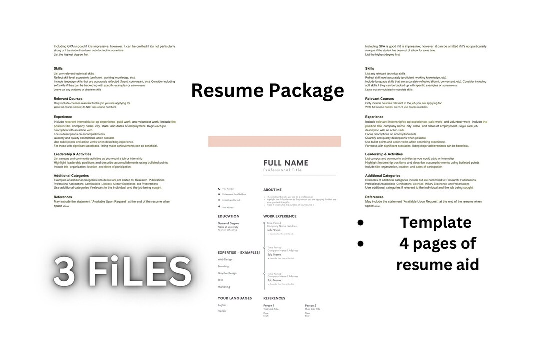 Resume Template Digital Download, Official Resume Tips and Aid, Simple ...