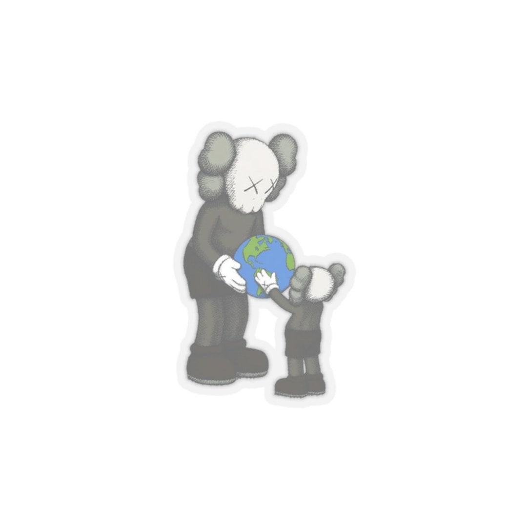 Kaws Earth High Quality Sticker Funny Meme Decal for Water Bottles ...