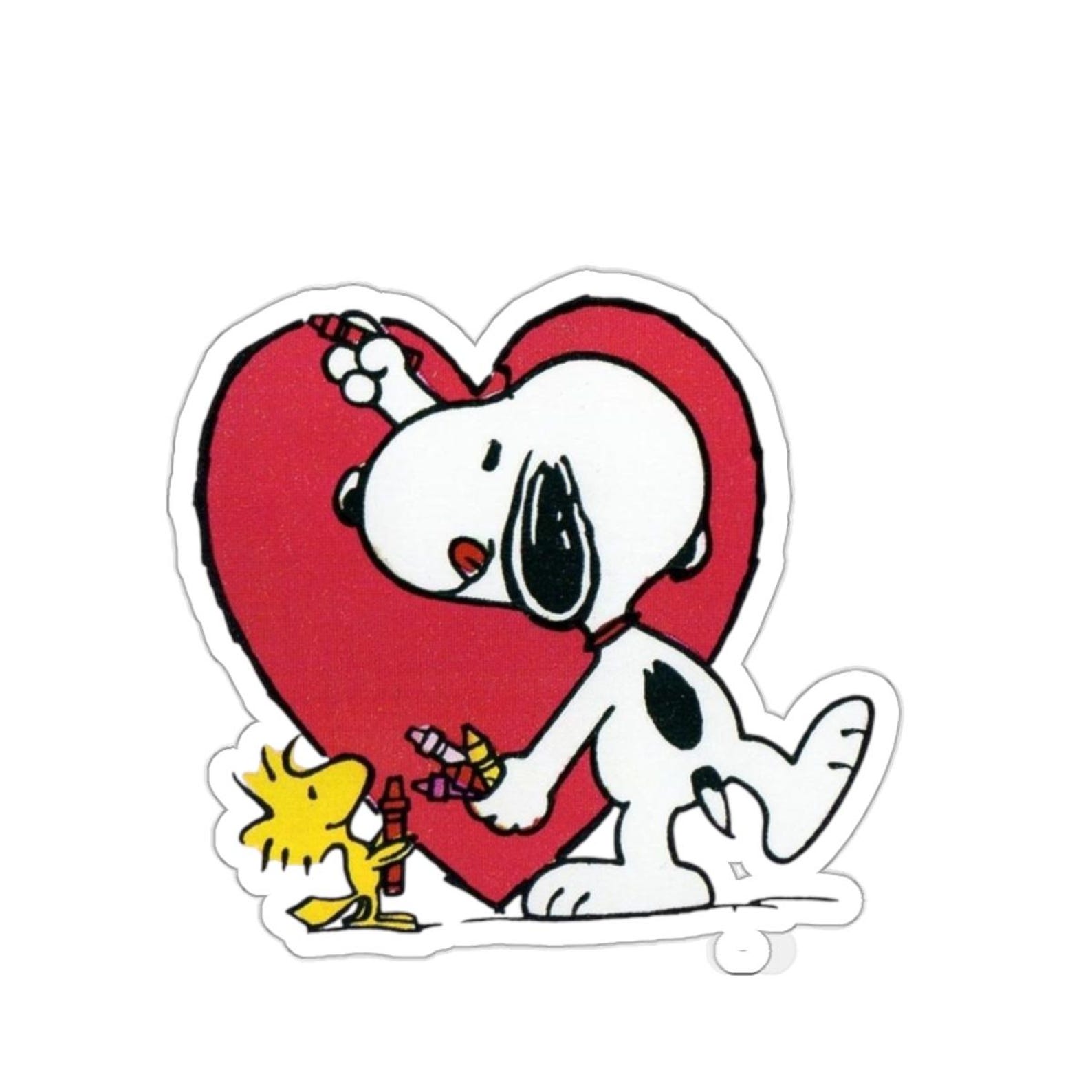 Snoopy Valentines Kiss-cut Stickers, Charlie Brown Heart Decals ...