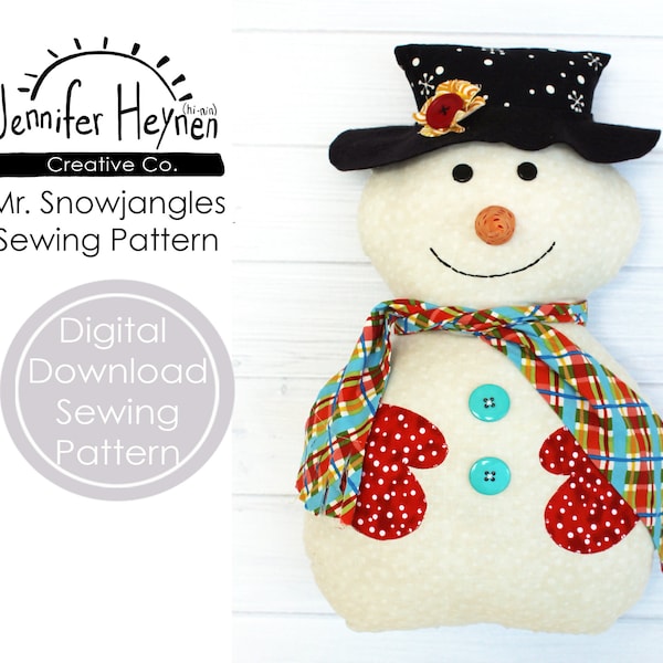Stuffed Snowman Sewing Patterns - Etsy