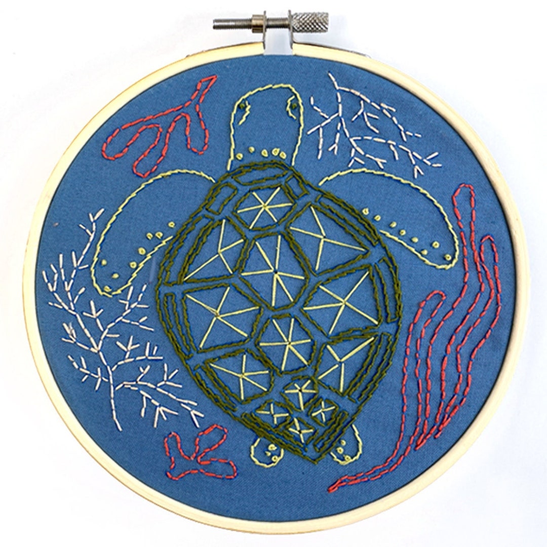 Sea Turtle Embroidery Pattern - PDF - Etsy