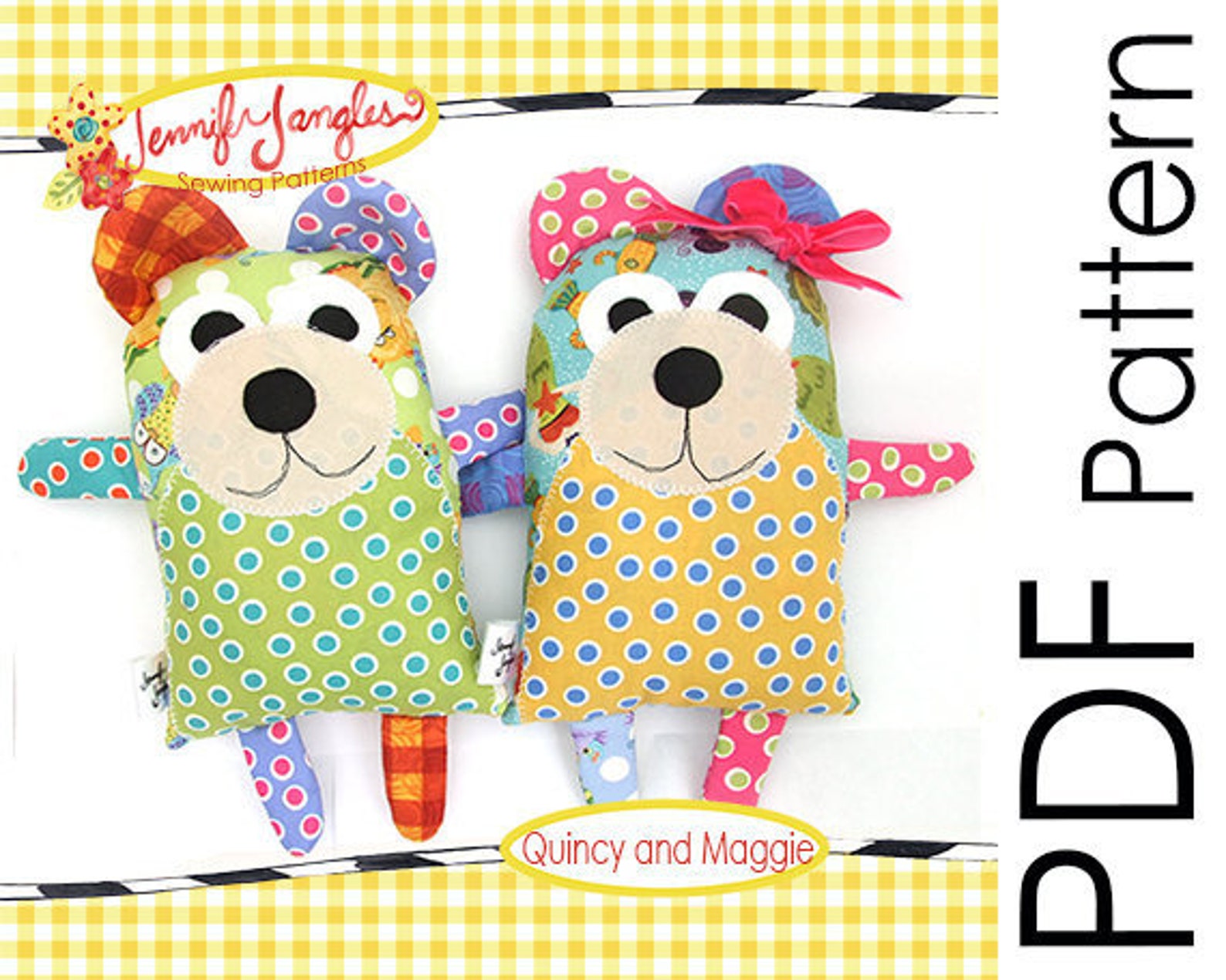 PDF Bear Sewing Pattern Quincy and Maggie - Etsy