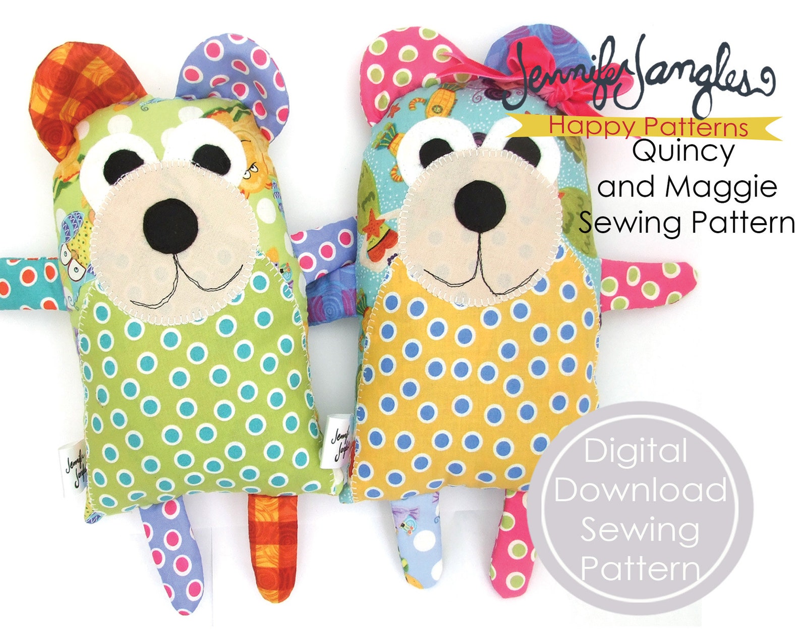 PDF Bear Sewing Pattern Quincy and Maggie - Etsy