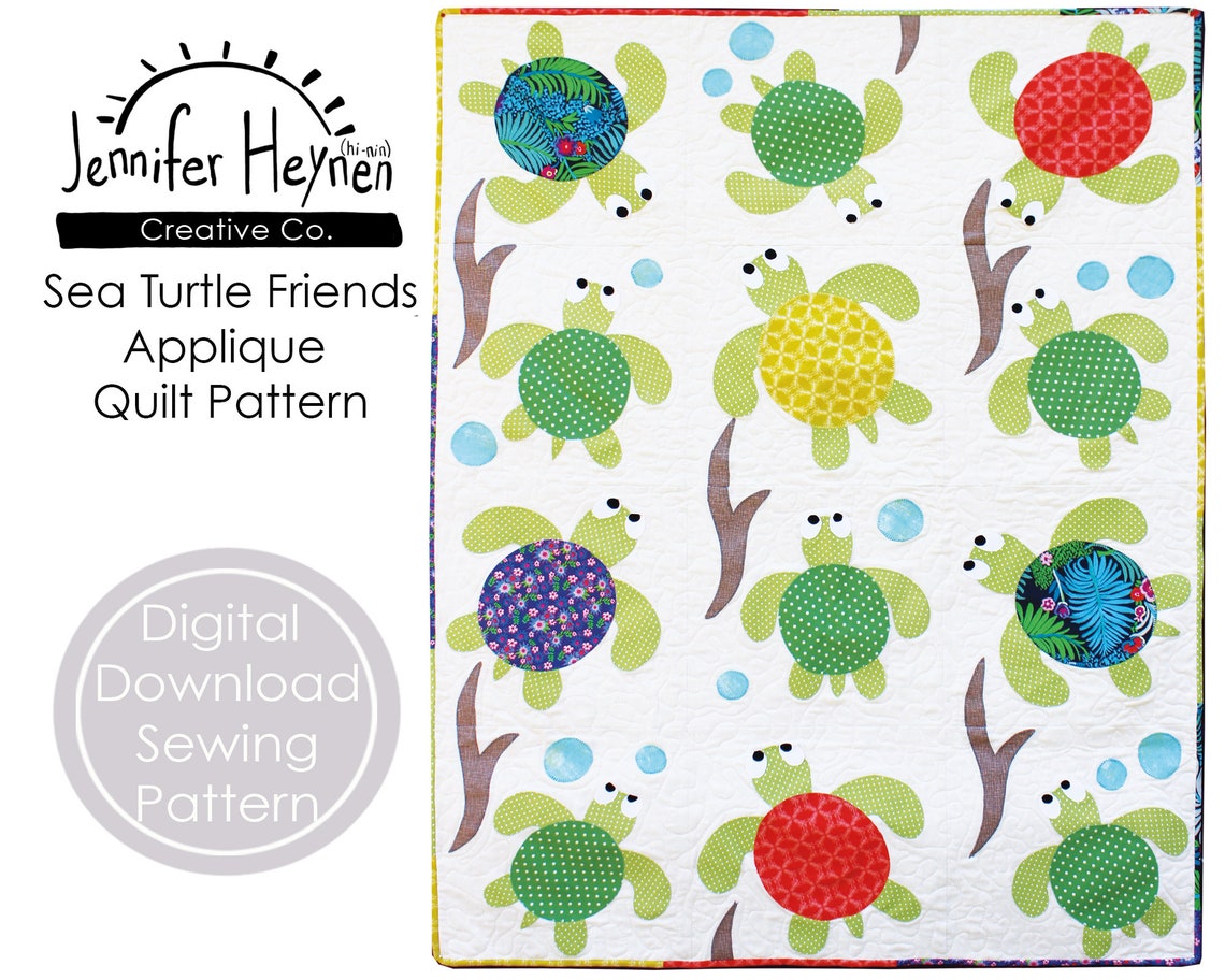 Sea Turtle Friends Applique Quilt - Etsy