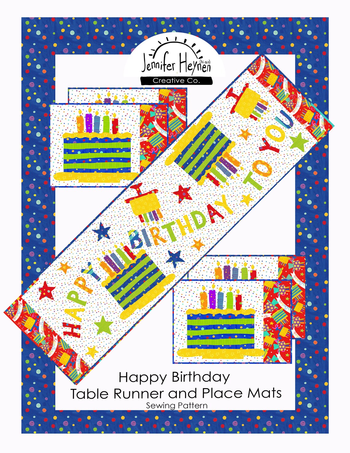 Happy Birthday Table Runner and Mats Sewing Pattern - Etsy