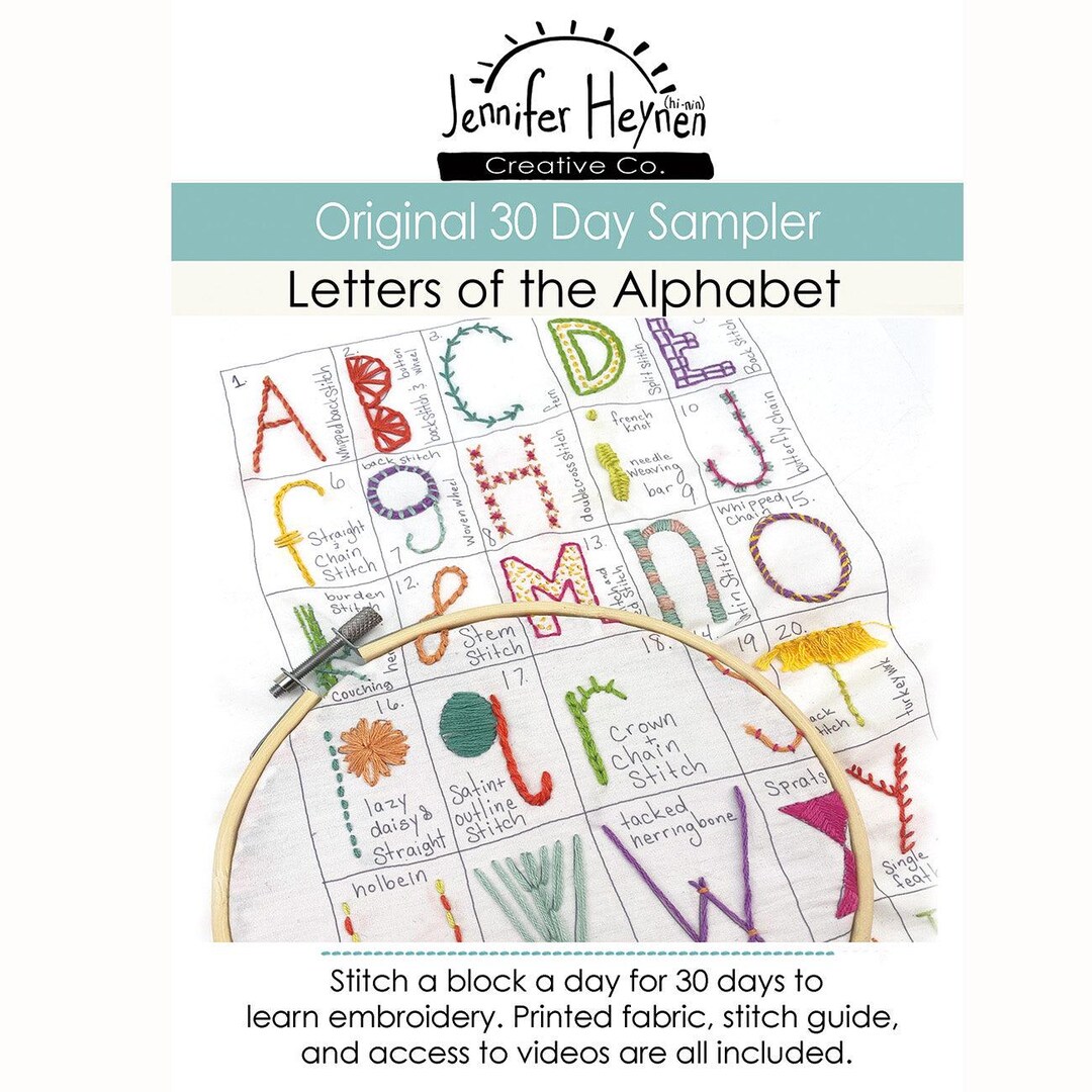30 Day Sampler - Letters of the Alphabet - Original (rectangle Sampler ...
