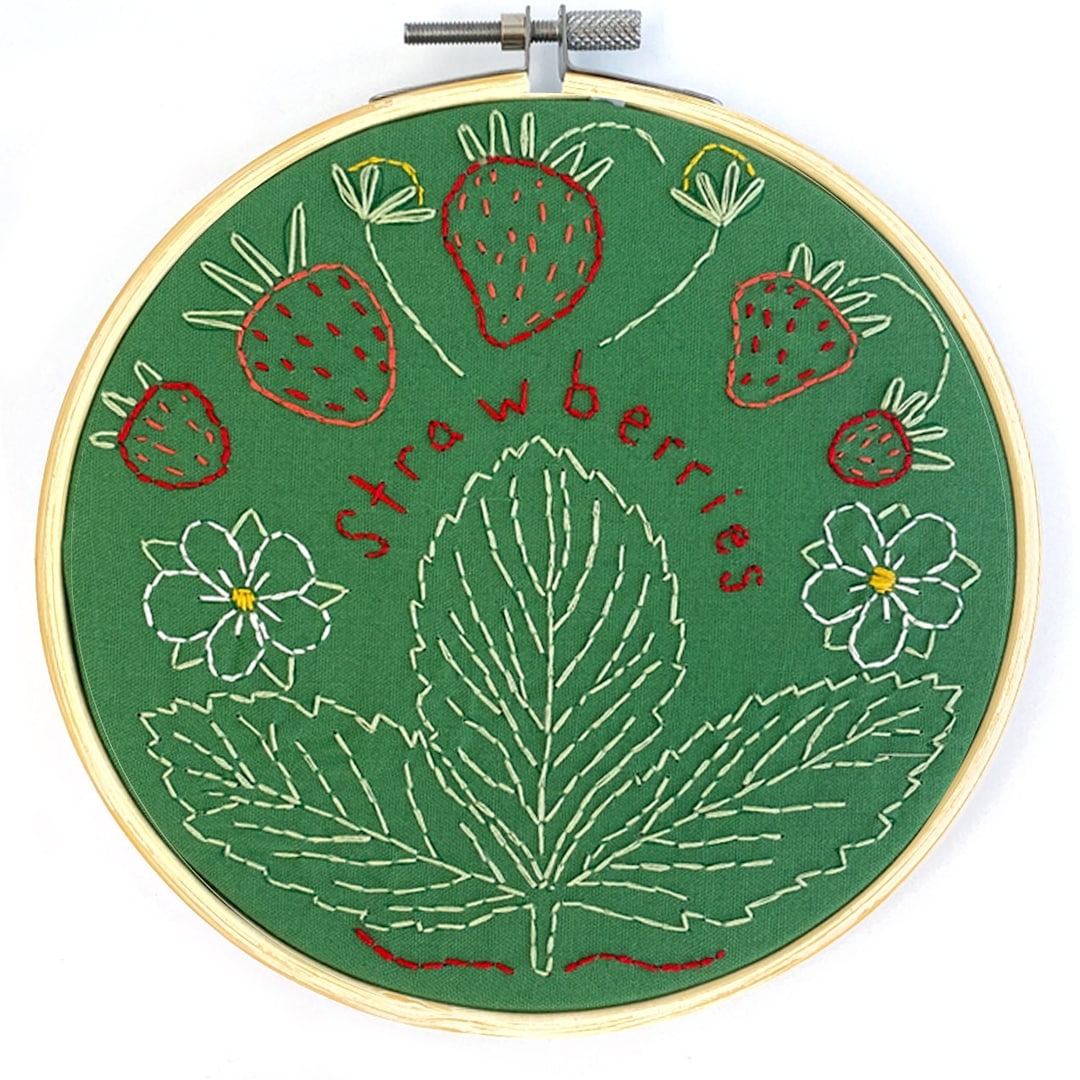 Strawberries Embroidery Pattern - PDF - Etsy