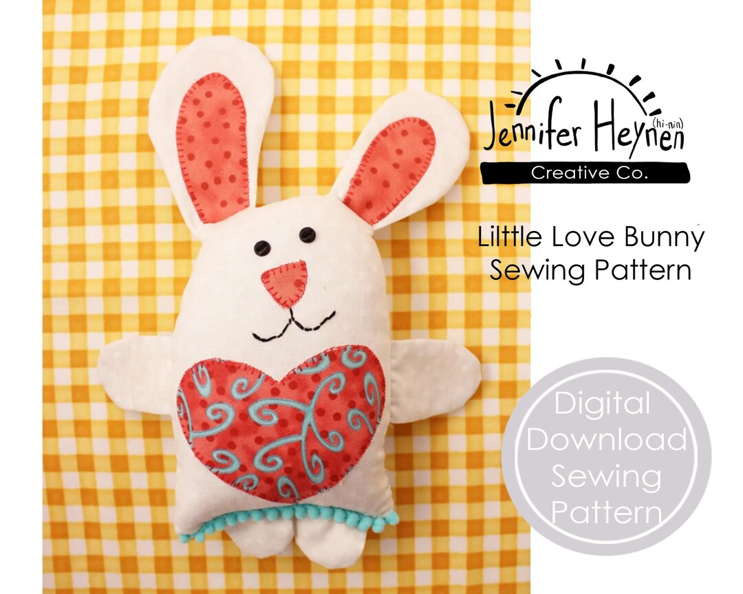 Little Love Bunny Soft Toy Sewing Pattern - Etsy