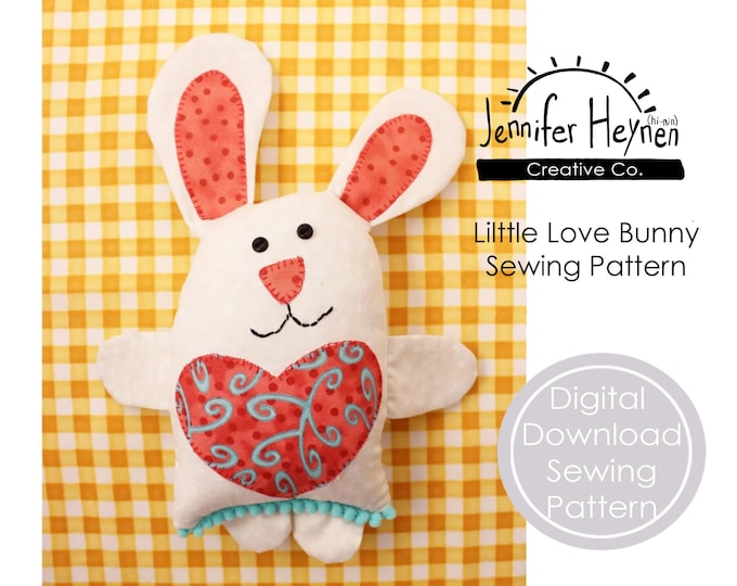 Little Love Bunny Soft Toy Sewing Pattern - Etsy