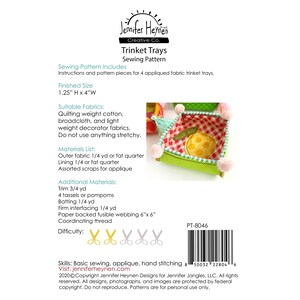 Trinket Trays Sewing Pattern - Digital - Etsy