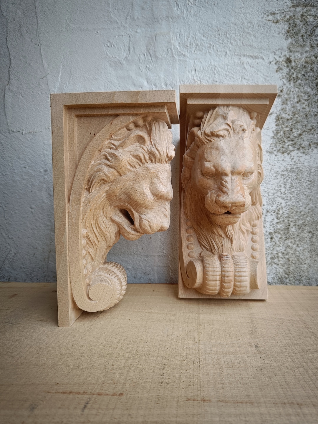 Lion Head Wooden Classic Corbel. the Price is for One Piece. - Etsy