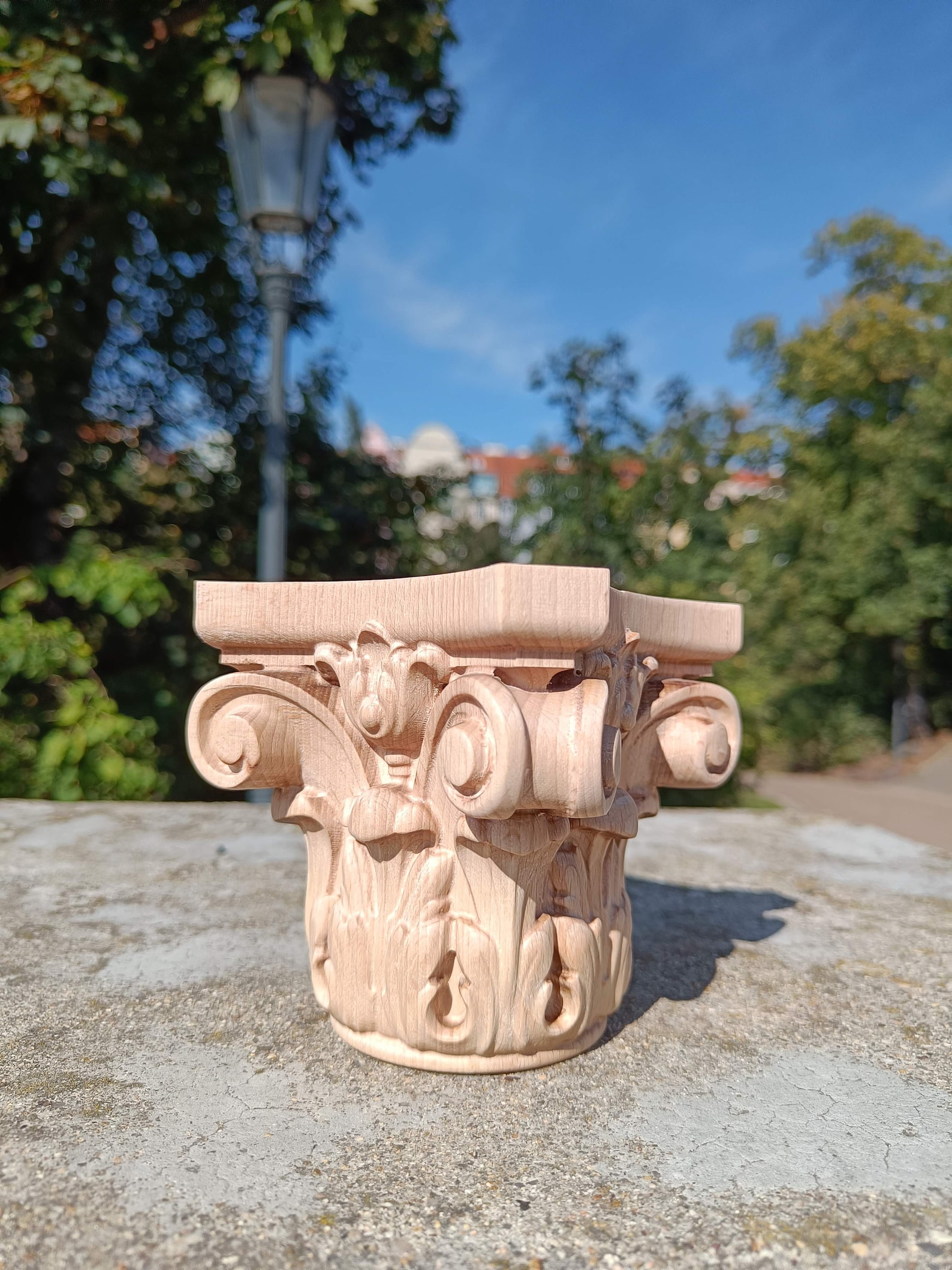 Capital Wooden Carved Classic Acanthus Round Column. the Price is for ...