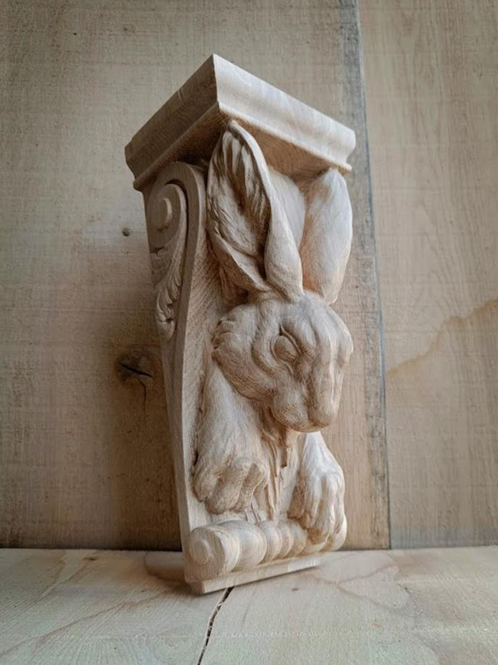 Rabbit Head Wooden Classic Corbel. the Price is for One Piece. - Etsy