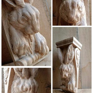 Rabbit Head Wooden Classic Corbel. the Price is for One Piece. - Etsy