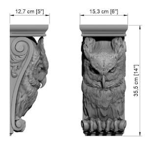Owl Head Wooden Classic Corbel. the Price is for One Piece. - Etsy