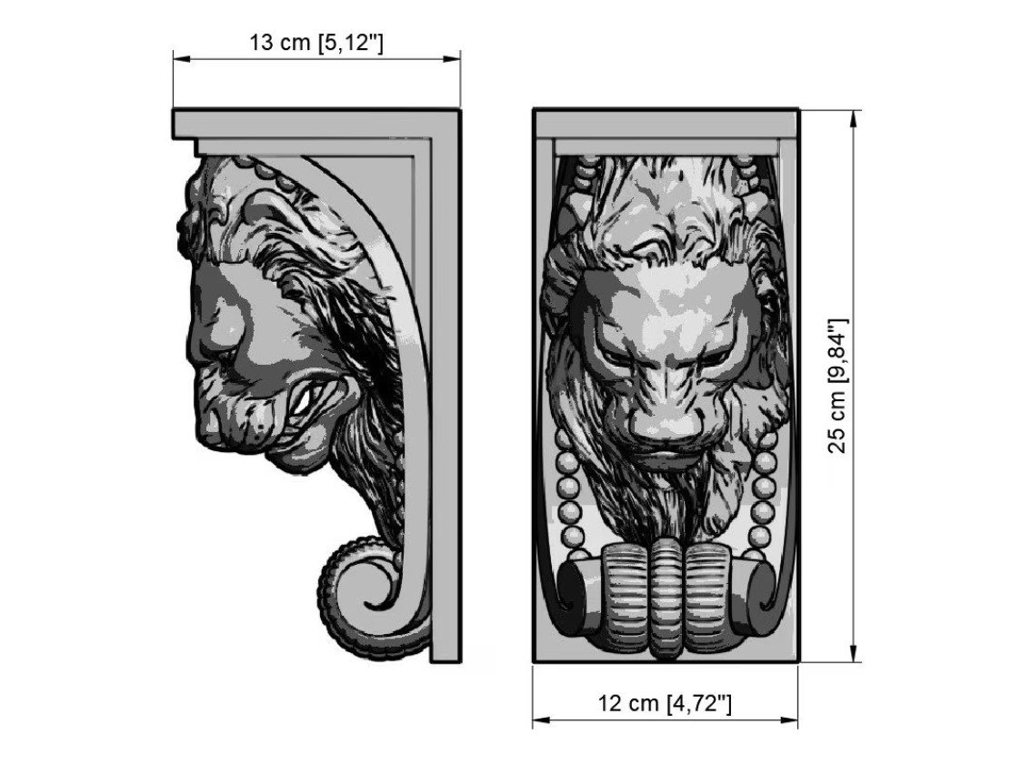 Lion Head Wooden Classic Corbel. the Price is for One Piece. - Etsy