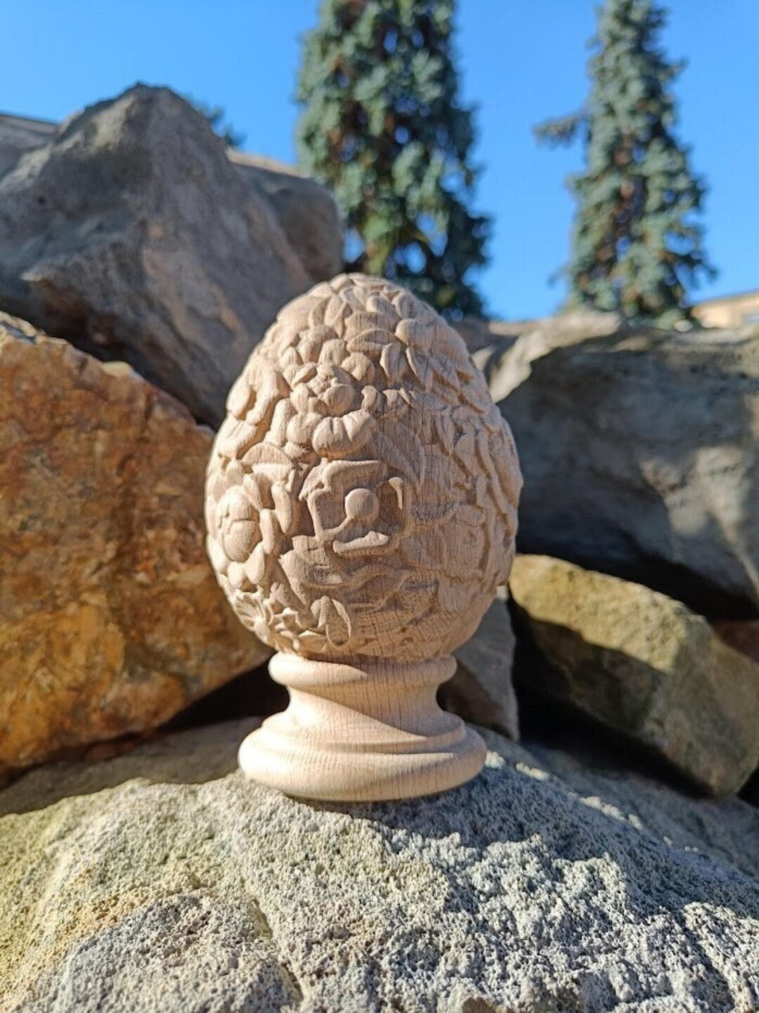 Flowers Wooden Finial Cap for Stair Newel Post - Etsy