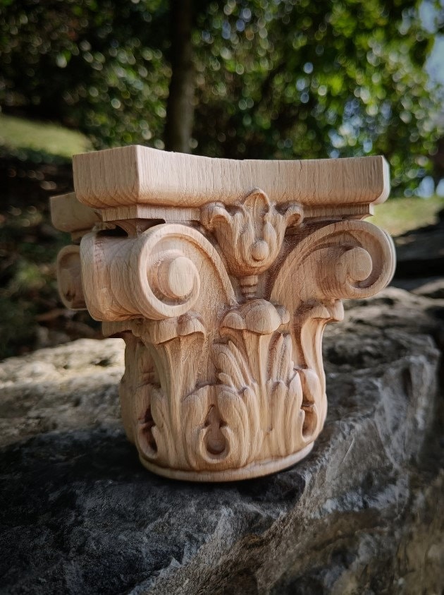 Capital Wooden Carved Classic Acanthus Round Column. the Price is for ...