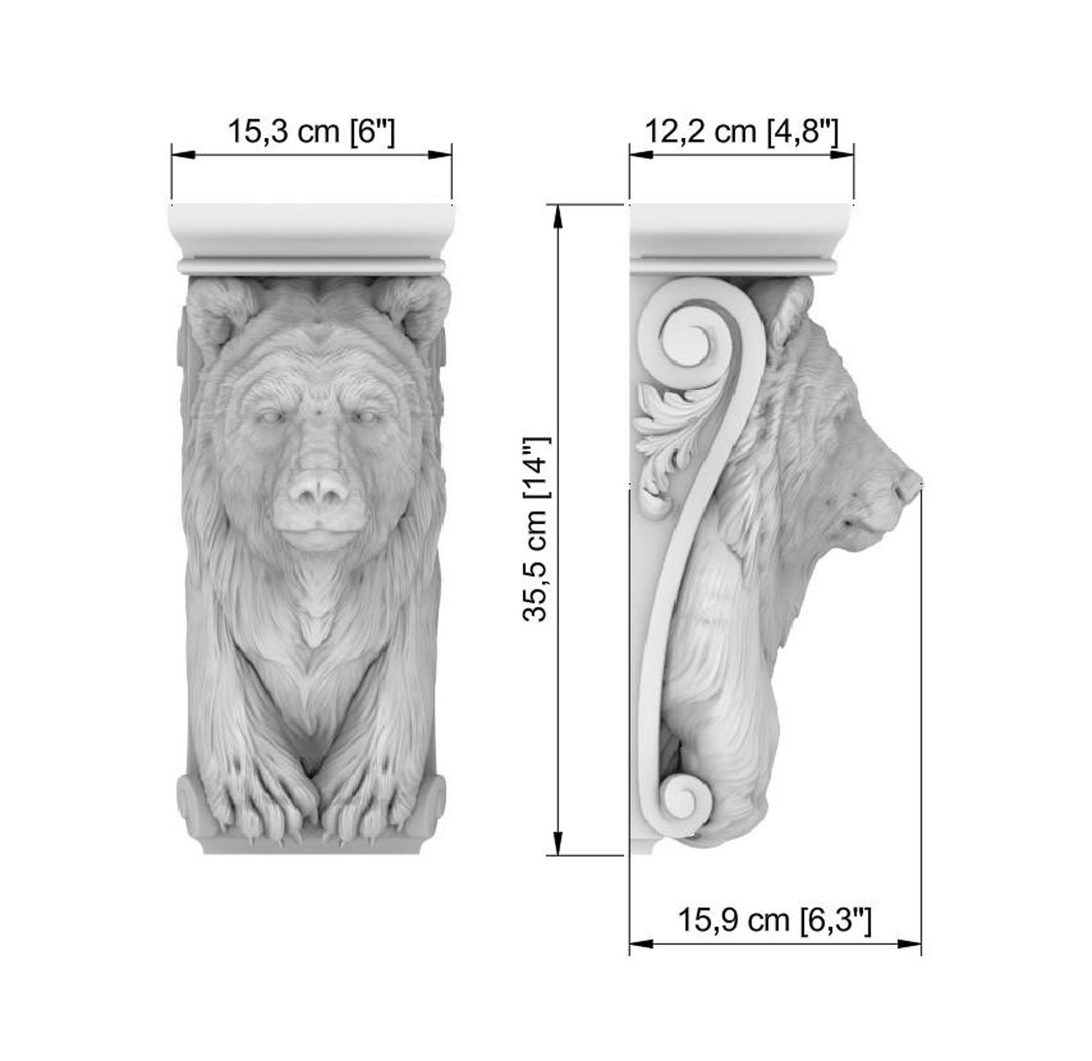 Bear Head Wooden Classic Corbel. the Price is for One Piece. - Etsy