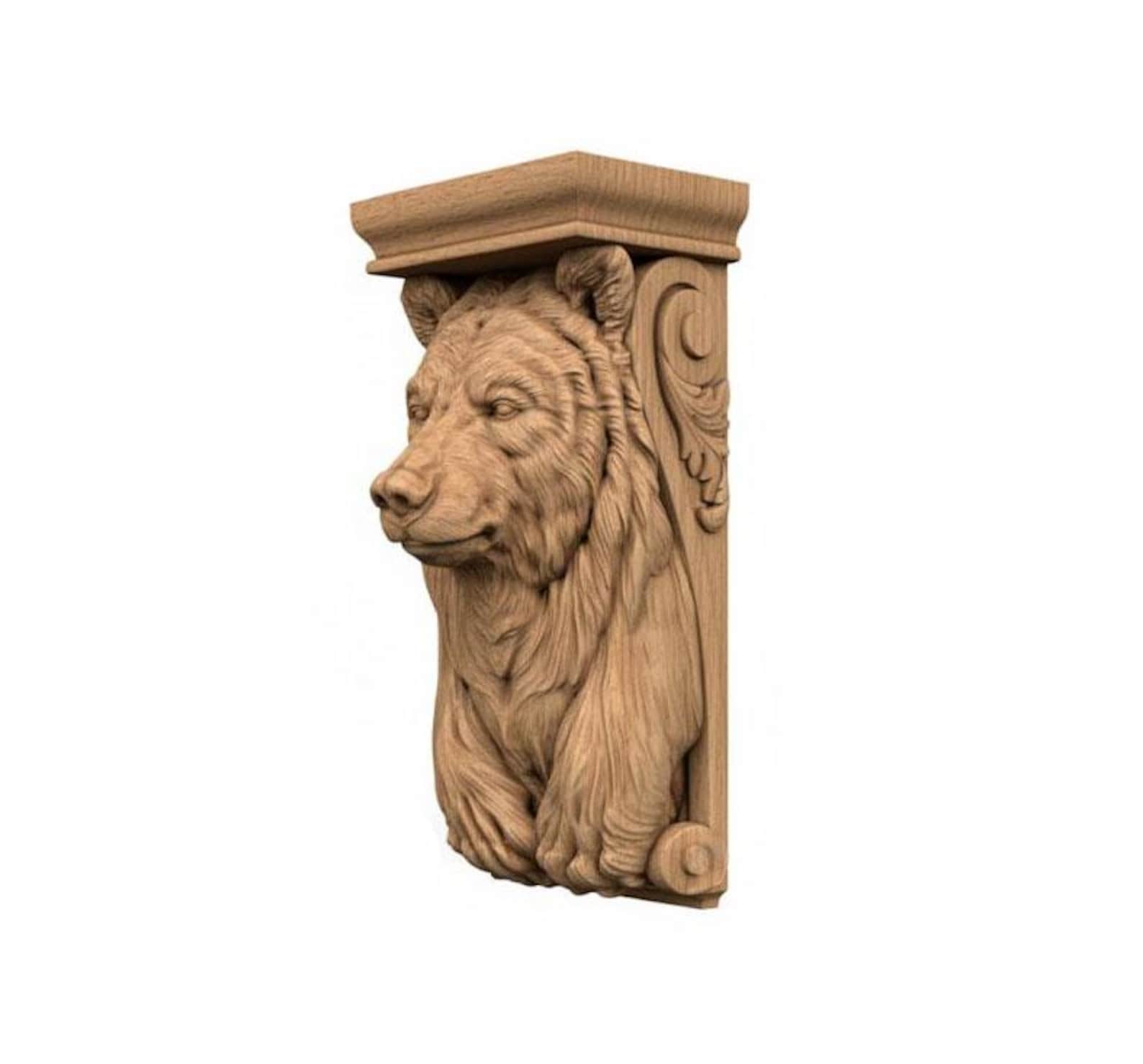 Bear Head Wooden Classic Corbel. the Price is for One Piece. - Etsy