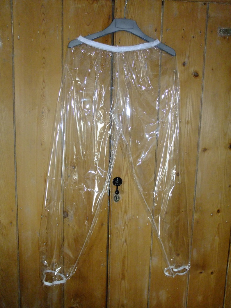 Transparent PVC Trousers - Glass Clear Jogging Bottoms in 3 Sizes for ...