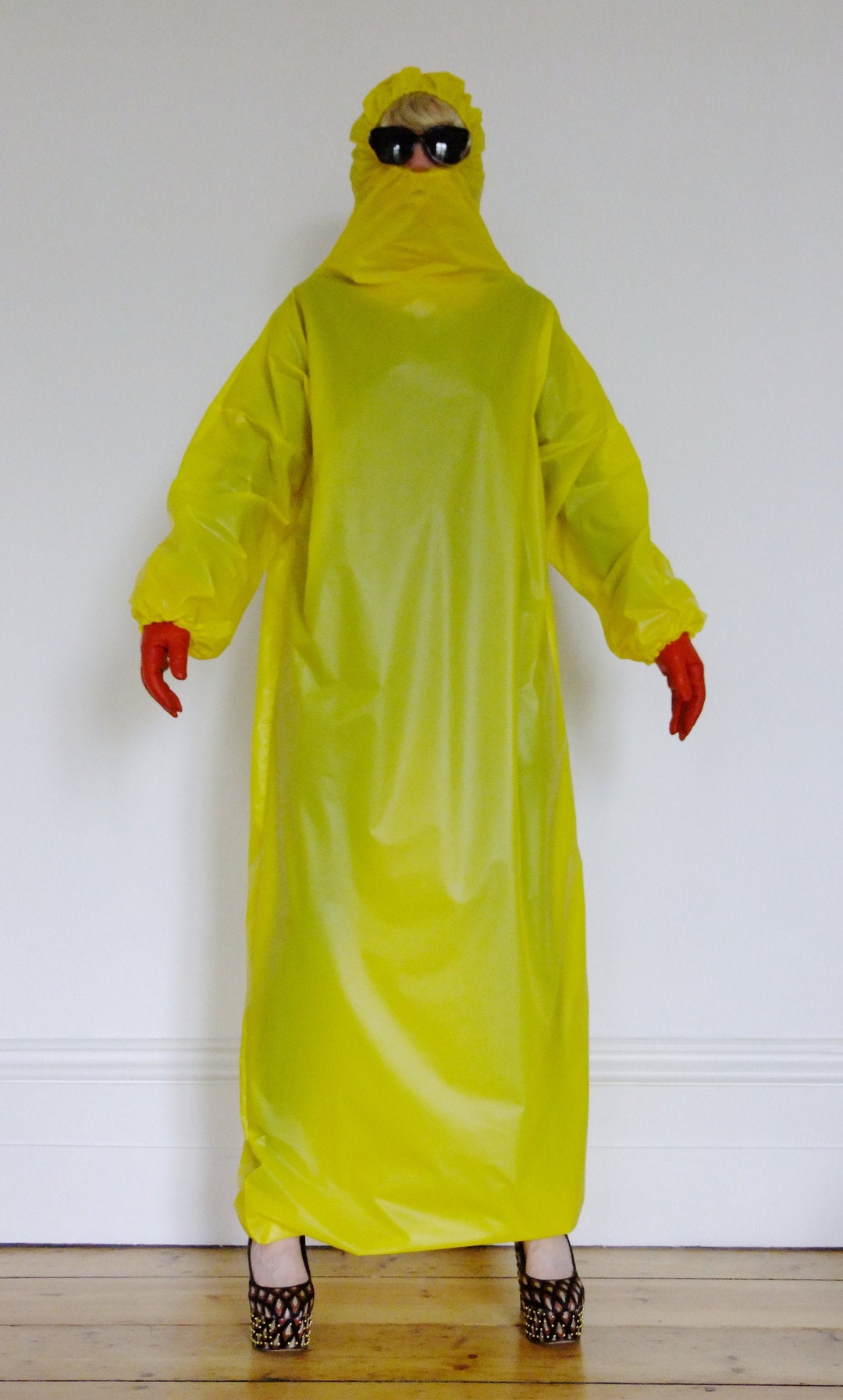 PVC Long 60 Hoodie Dress / Shirt / Robe / Hooded Nightie / Gown. Size ...