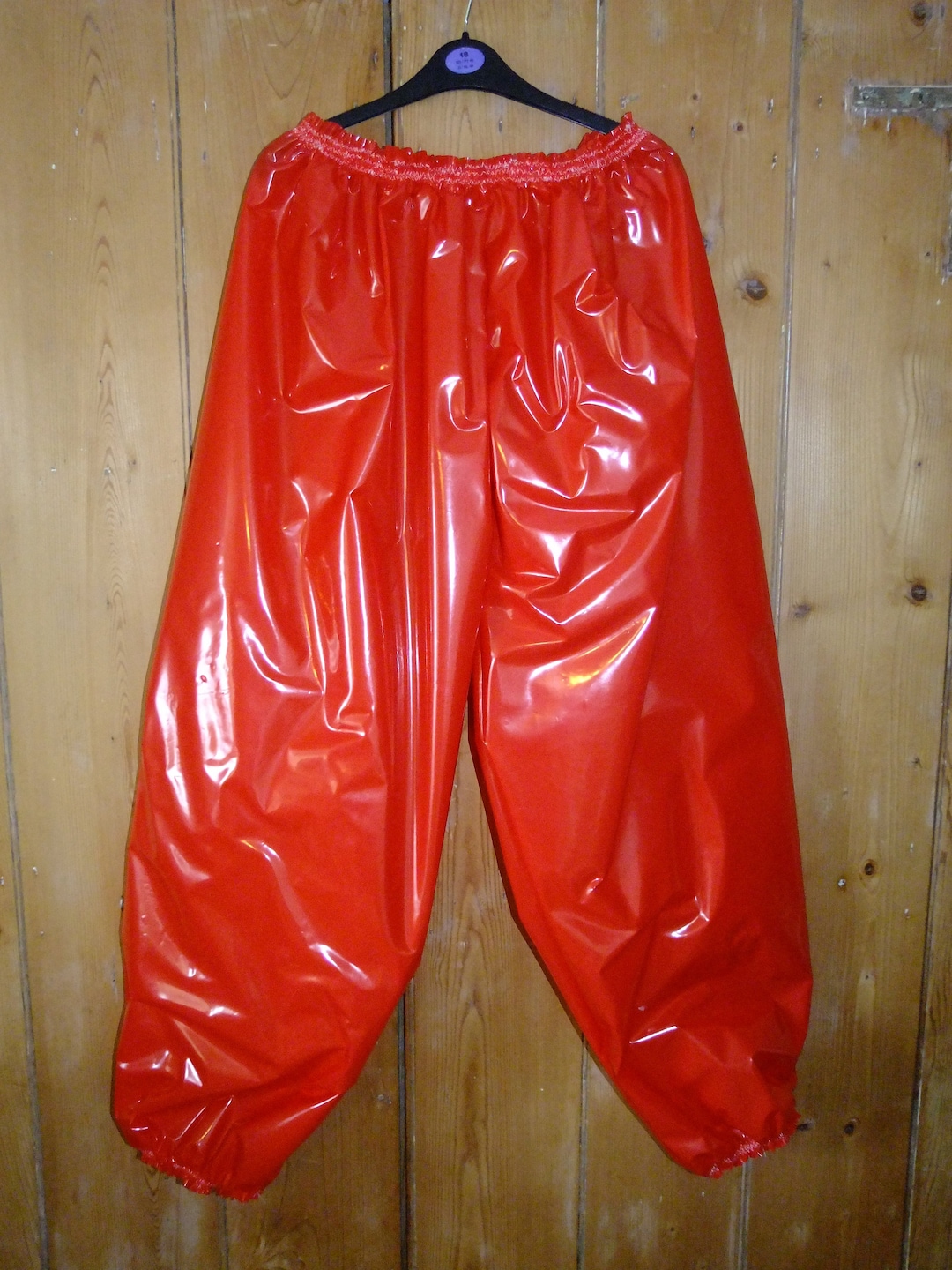 Buy Shiny Red PVC Joggers: Elasticated Unisex Vinyl Pants Online in India - Etsy