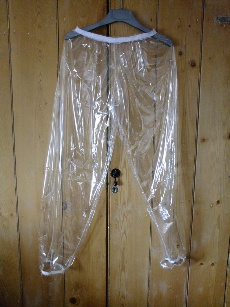 Transparent PVC Trousers - Glass Clear Jogging Bottoms in 3 Sizes for ...