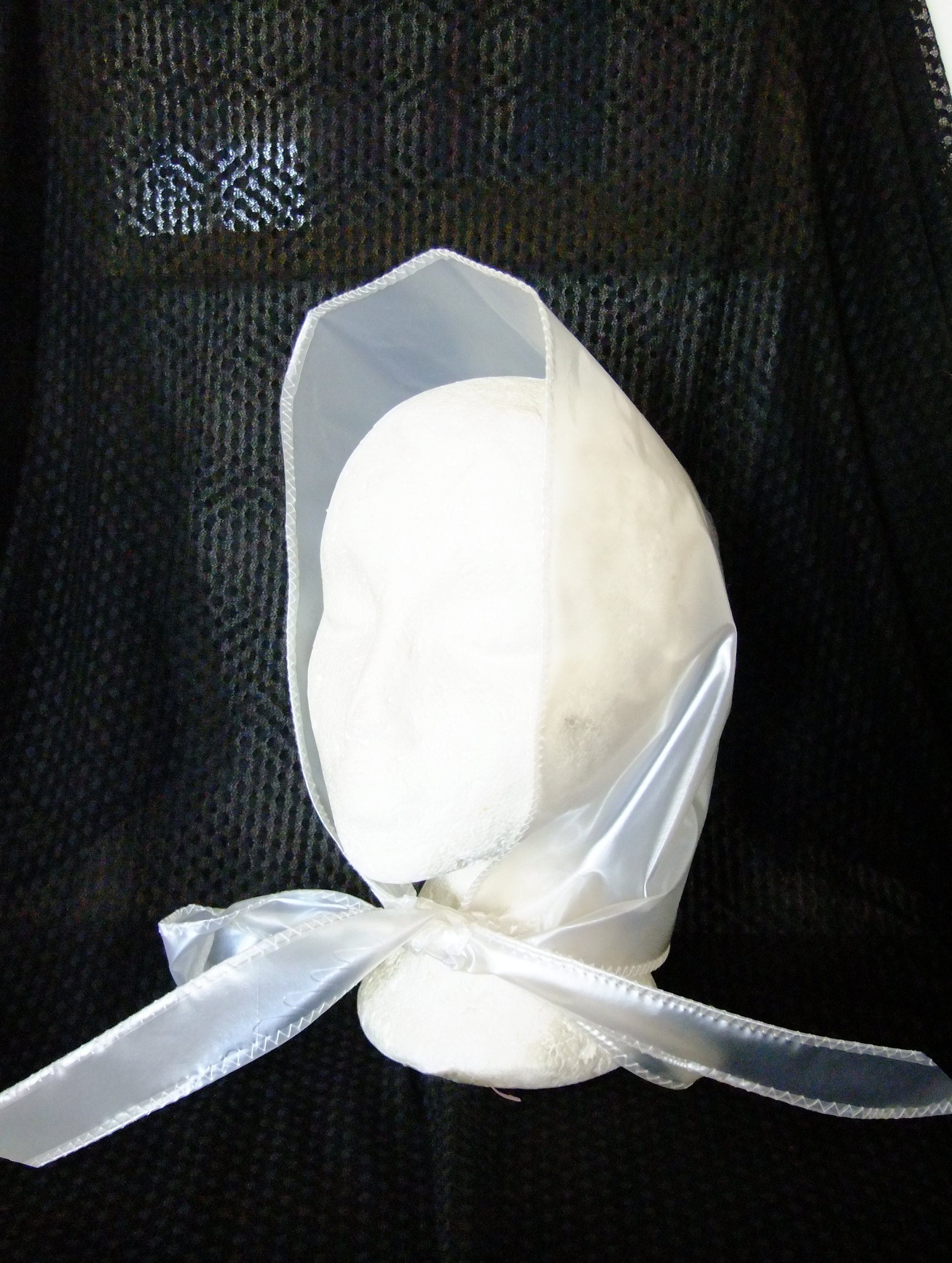 PVC Shiny Rain Bonnet Hood Hat Rainhat / Cap. Pearly White - Etsy UK