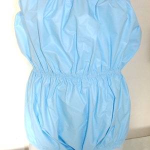 PVC Play Suit Blue Vinyl Playsuit Plastic Romper Diaper Cover Sissy ...