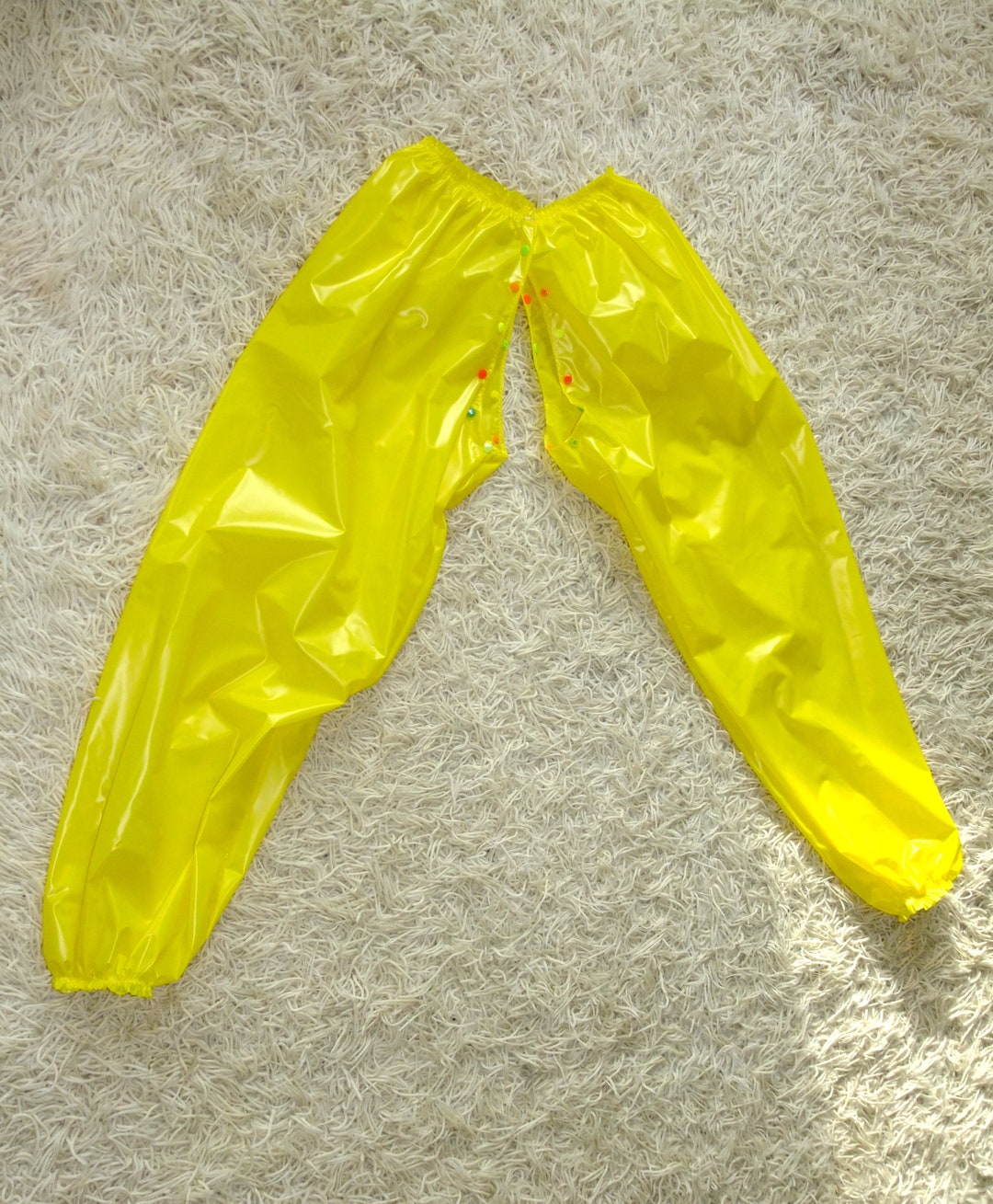 PVC Open Crotch Trousers Chaps Plastic Exhibitionist Jogging Bottoms ...