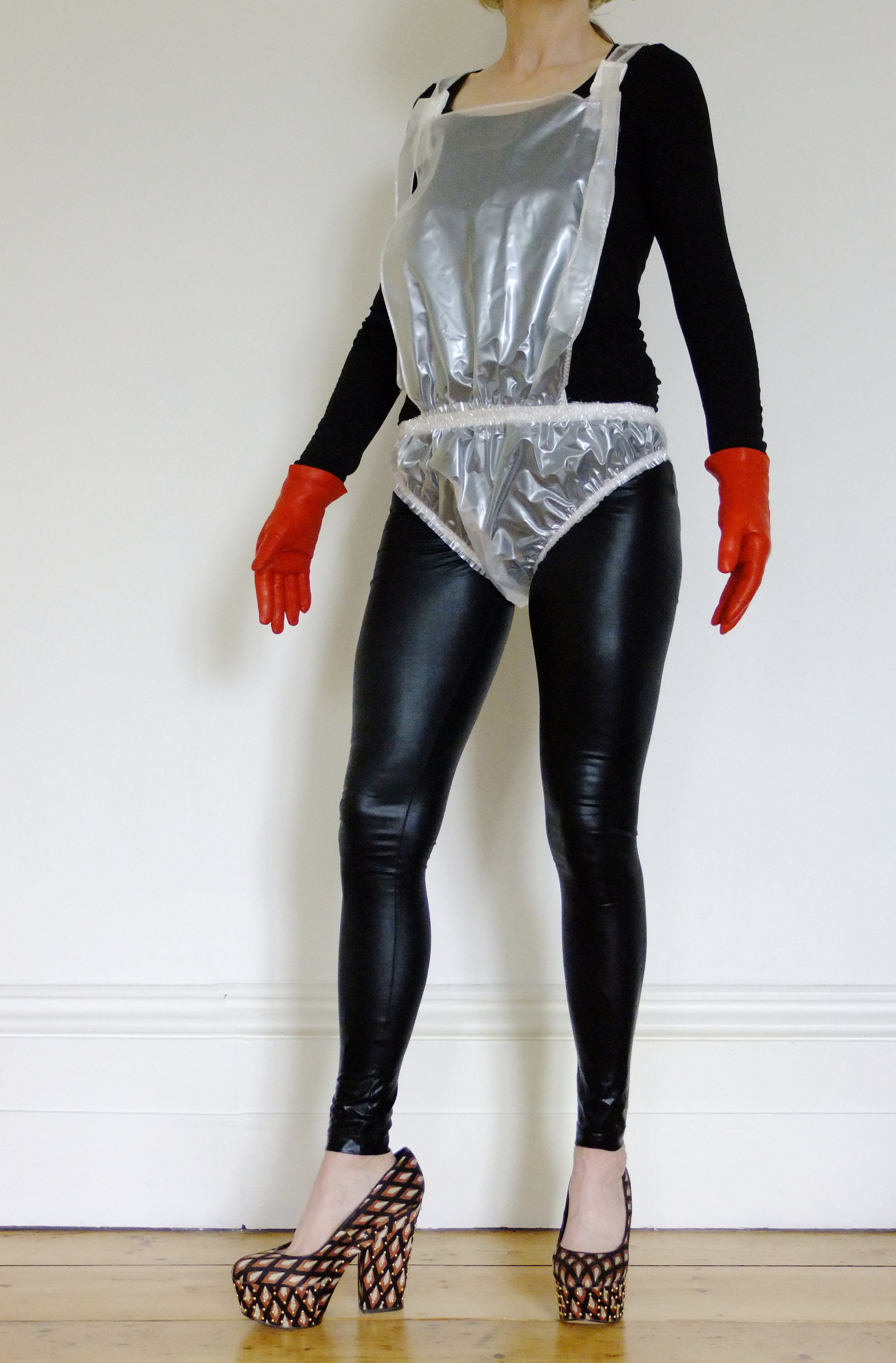 Shiny Pearly Semi Clear White PVC Romper Pants / Playsuit - Etsy UK