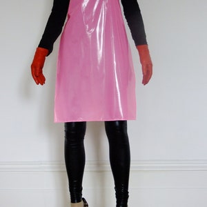 Shiny PVC Apron, Shiny Hot Pink Plastic, Unisex Style, One Size ...