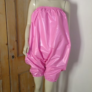 Pink PVC All-in-1 Bloomers pants/knickers. Baggy Diaper Cover Play Suit ...