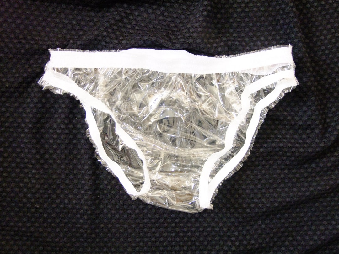 Glass Clear PVC Underwear See Thru Panties Pants Knickers Mens Womens ...