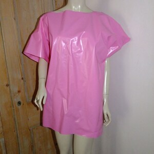 Sissy Pink PVC Top Tee T Shirt in Bubblegum Plastic. Unlined Noisy ...