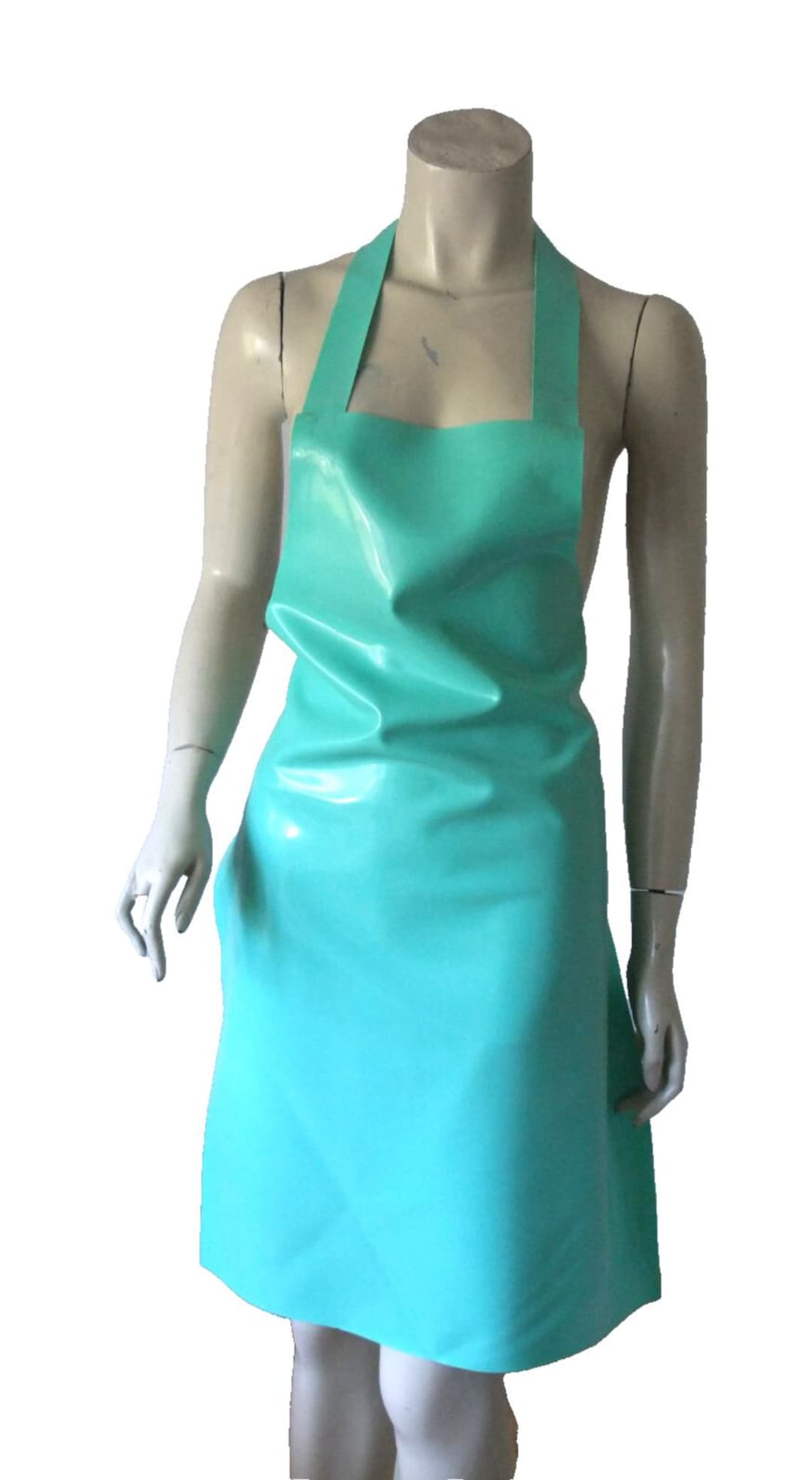 Rubber Apron Latex Coverall Mint Green Sissy Pinny Overall Kitchen ...
