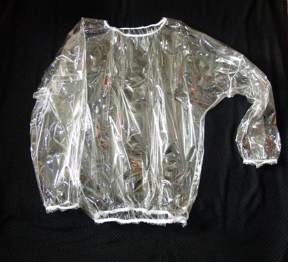 Glass Clear PVC Tee Shirt T Top. Long Sleeve Baggy Plastic - Etsy