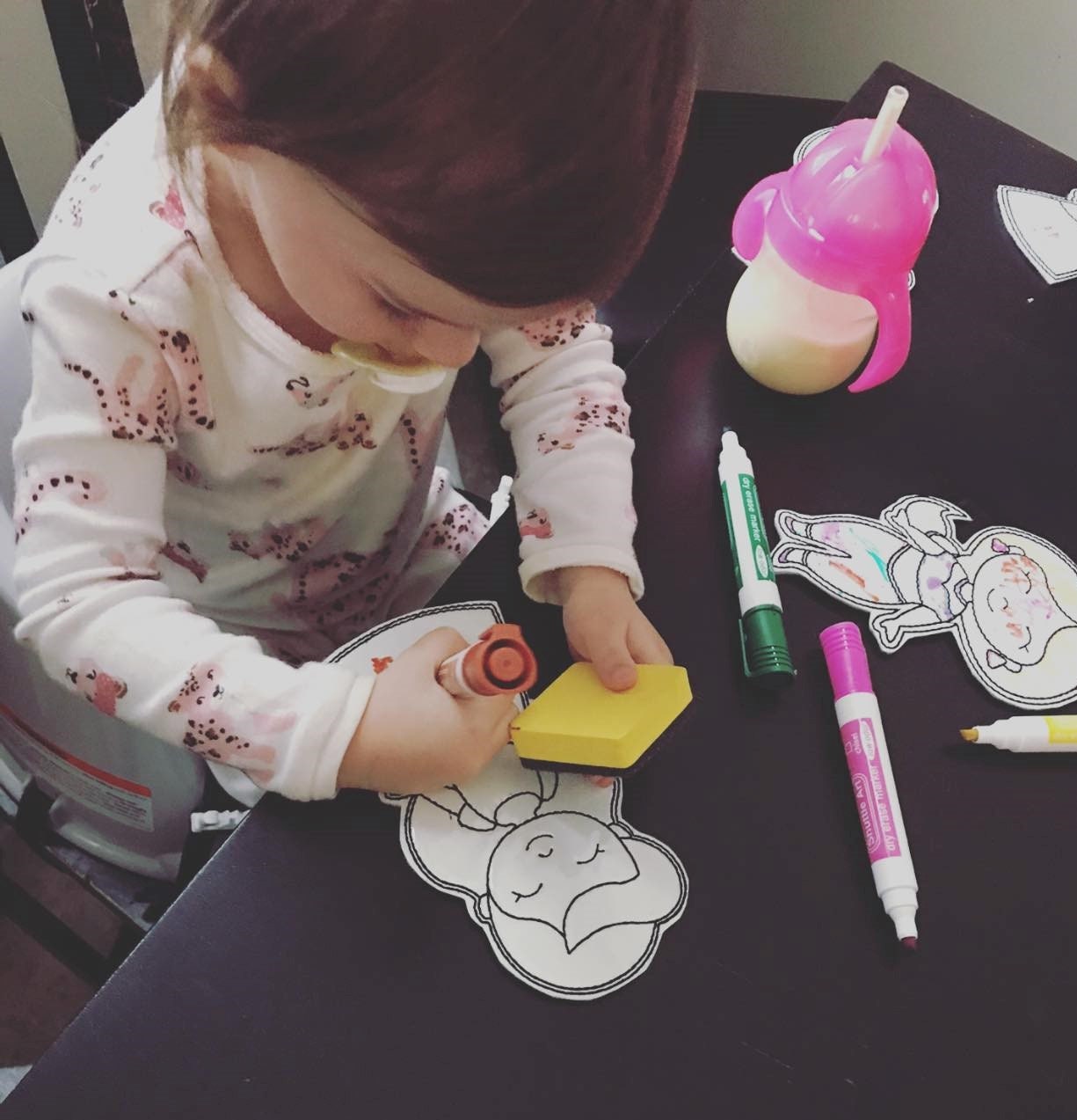 Reusable Coloring Page Coloring Doll Dry Erase Coloring | Etsy