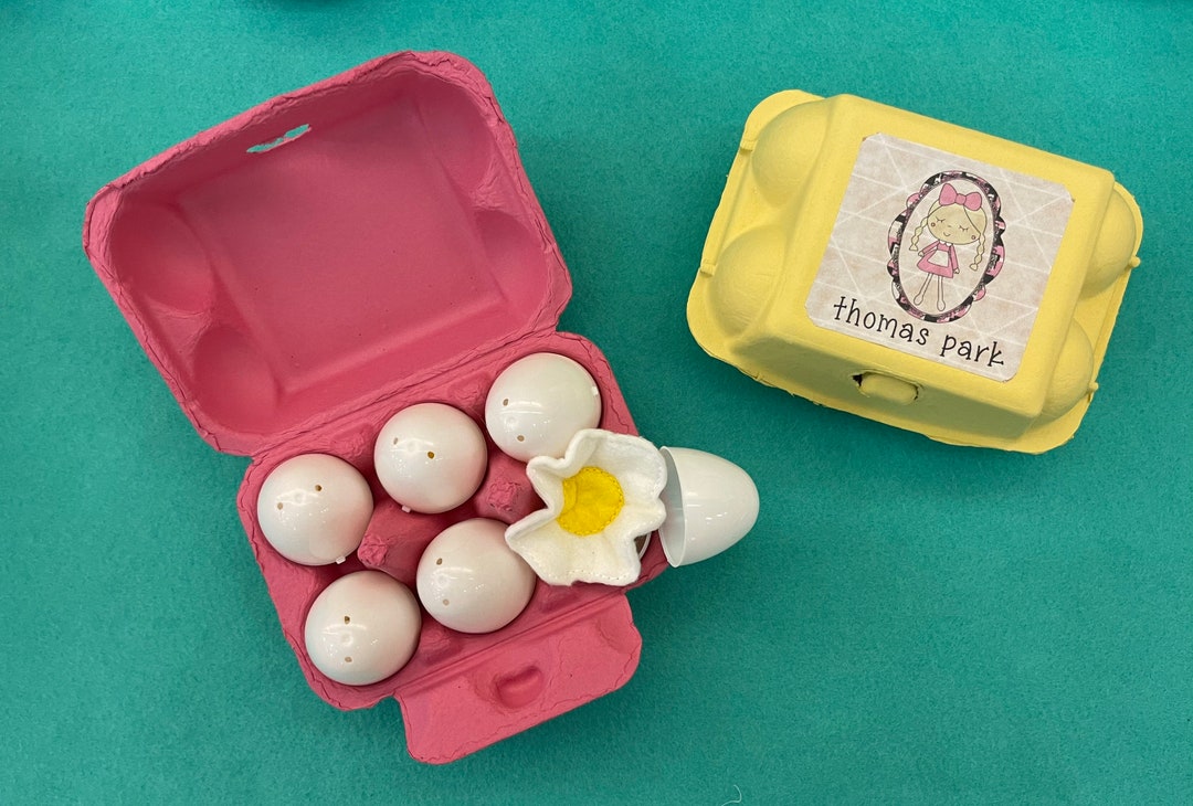 Pretend Play Egg Carton With Eggs, Cracking Egg Play - Etsy