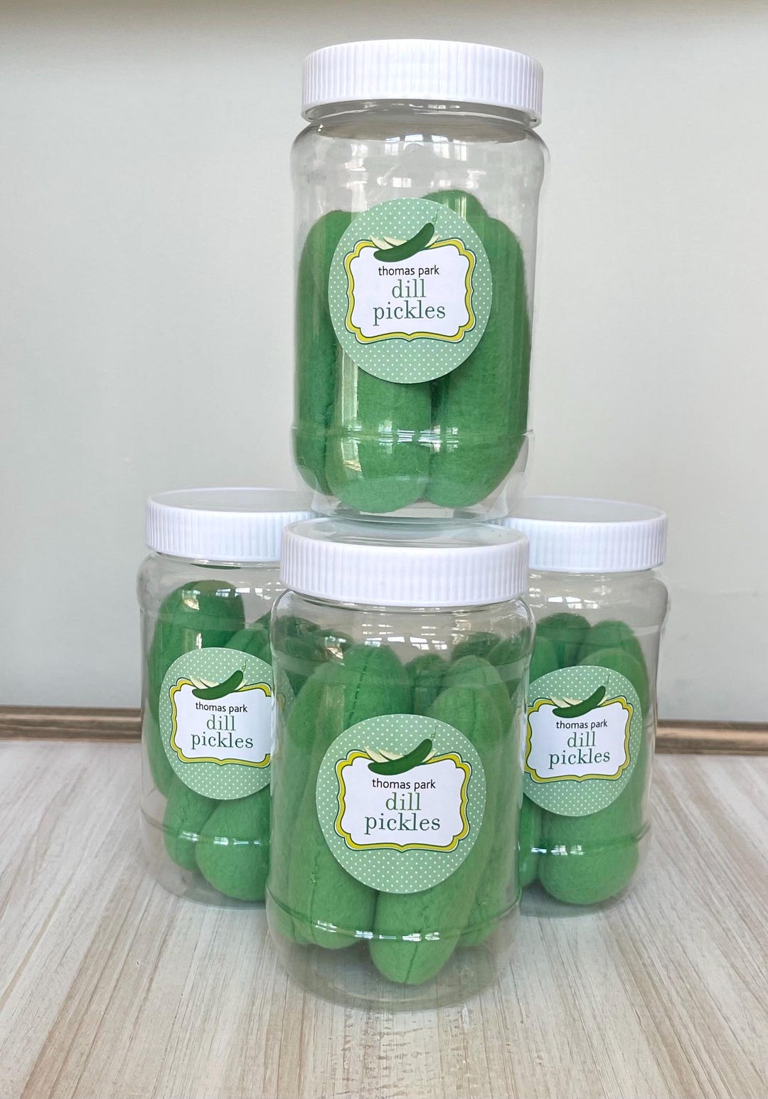 One Jar of Fleece Dill Pickles, Fake Dill Pickles, Pretend Pickle, Fake ...