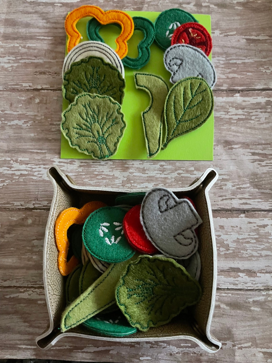 Felt Salad Set Pretend Food Felt Food Play Restaurant Food - Etsy