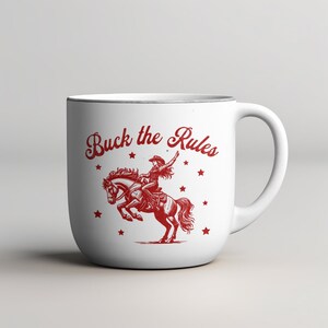 Buck the Rules PNG, Retro Cowgirl Graphic Printable, POD Design, Trendy ...