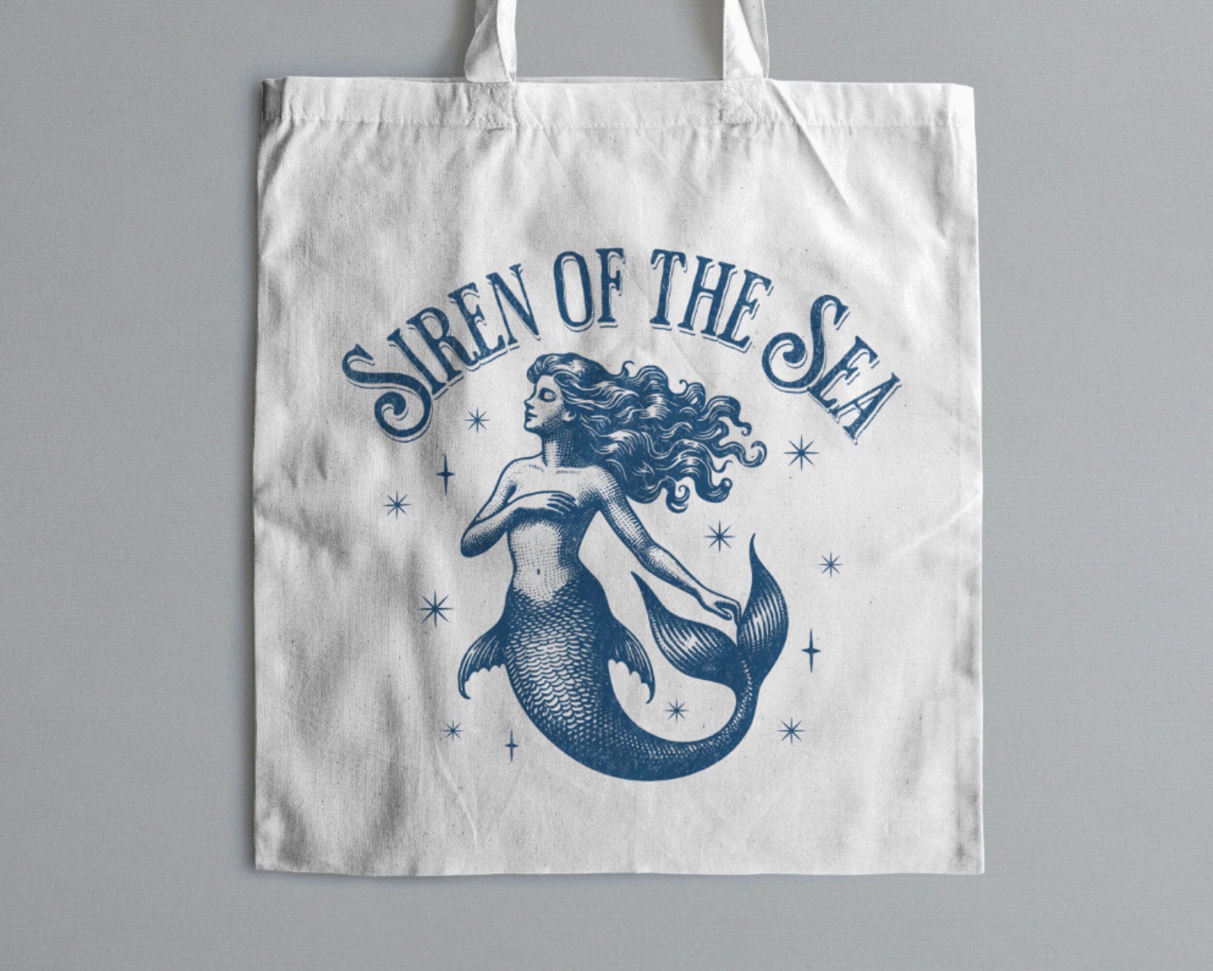 Siren of the Sea Mermaid PNG, Retro Summer Graphic Printable, POD ...