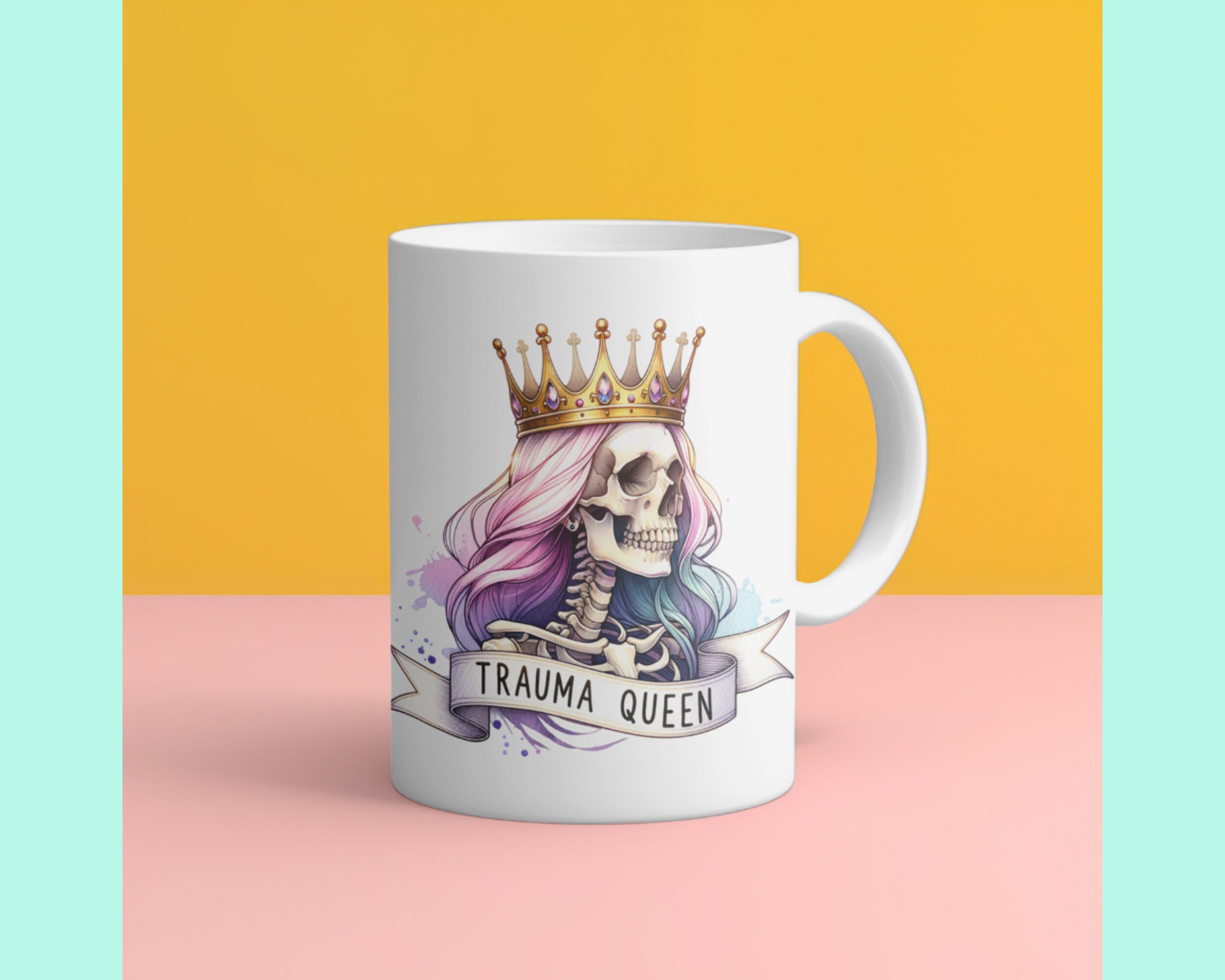 Trauma Queen PNG, Funny Retro Meme Graphic Printable, POD Design ...