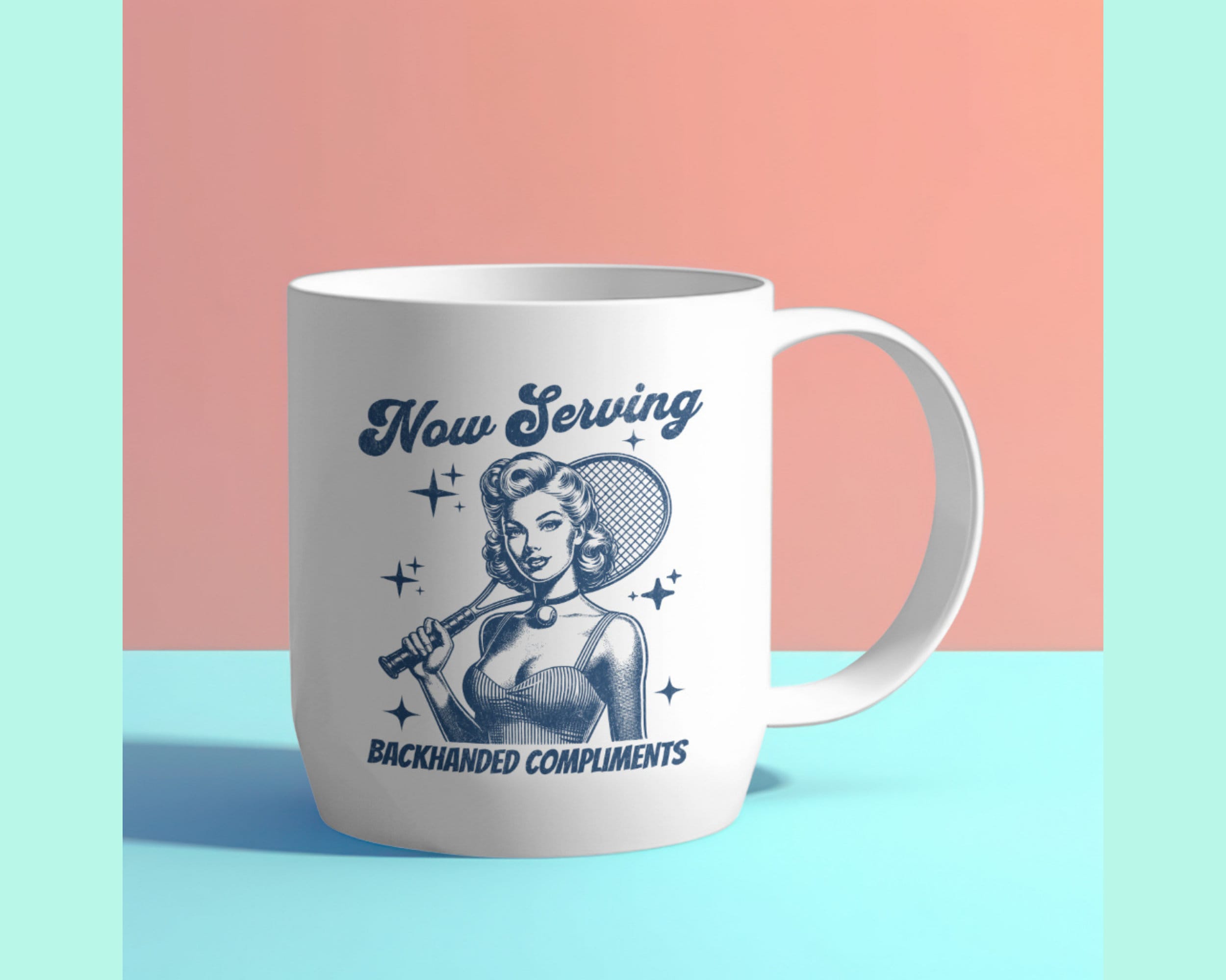 Now Serving Backhanded Compliments PNG, Funny Retro Tennis Meme Graphic ...