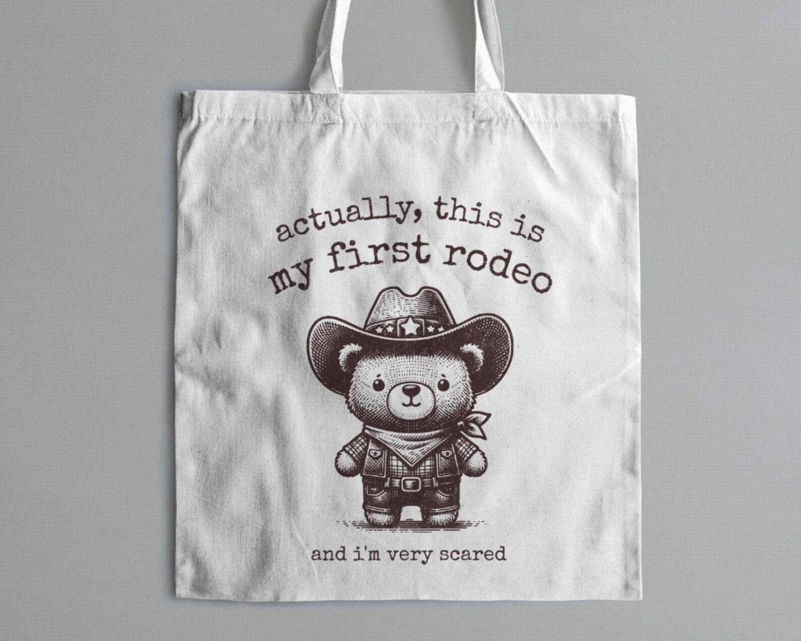 First Rodeo Teddy Bear Cowboy PNG, Retro Meme Graphic Printable, Funny ...