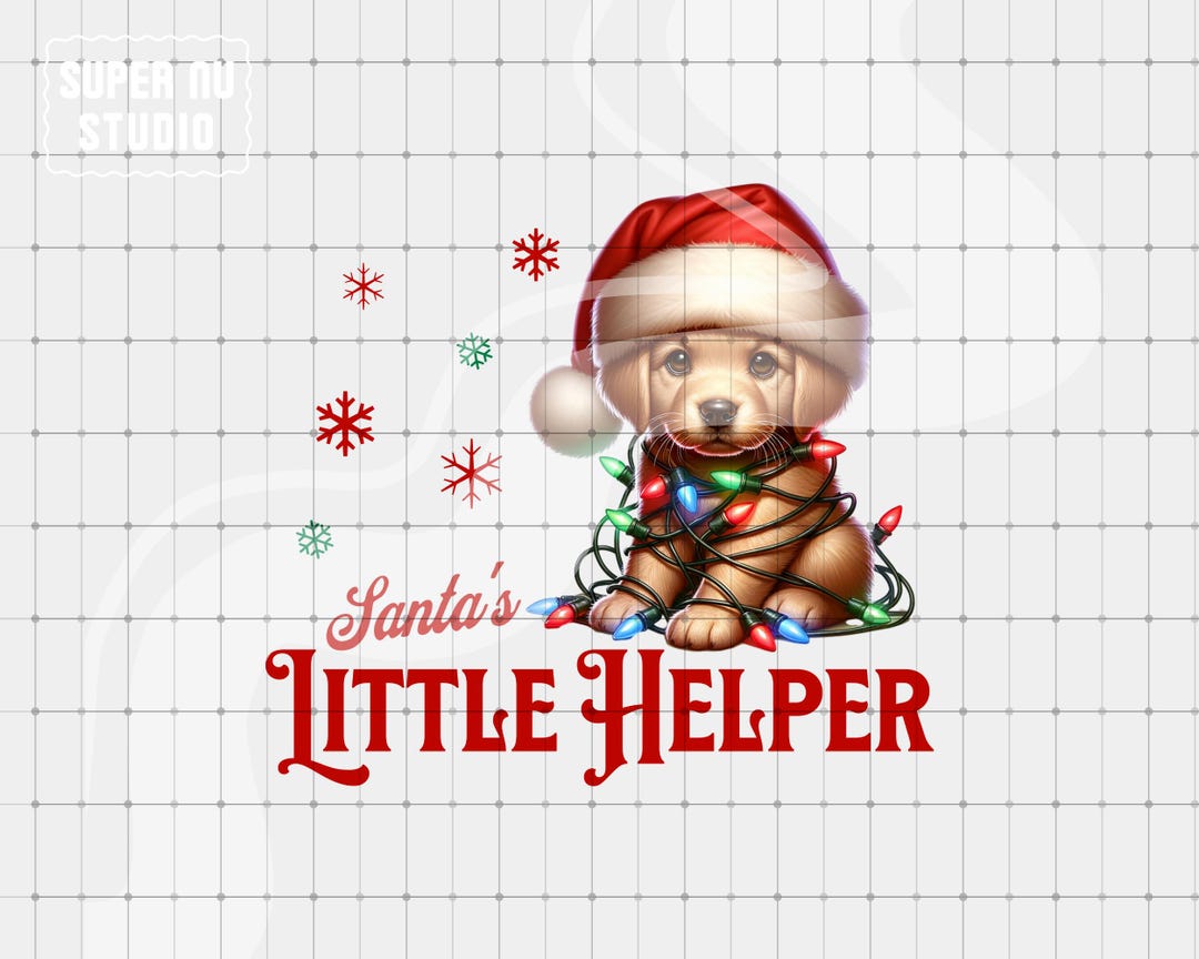 Santa's Little Helper PNG, Funny Christmas Png, Retro Png, Trendy ...