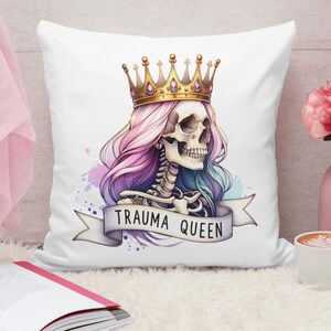 Trauma Queen PNG, Funny Retro Meme Graphic Printable, POD Design ...